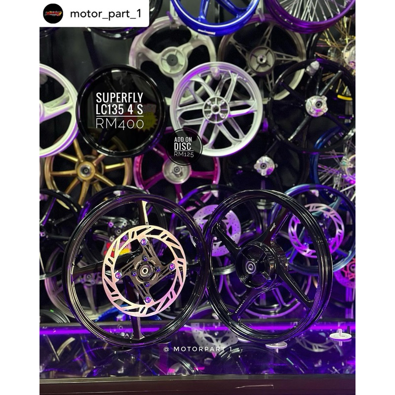 SPORT RIM SUPERFLY X PROJECT ORIGINAL PNP LC 4S BLACK/CHAMELON | Shopee ...