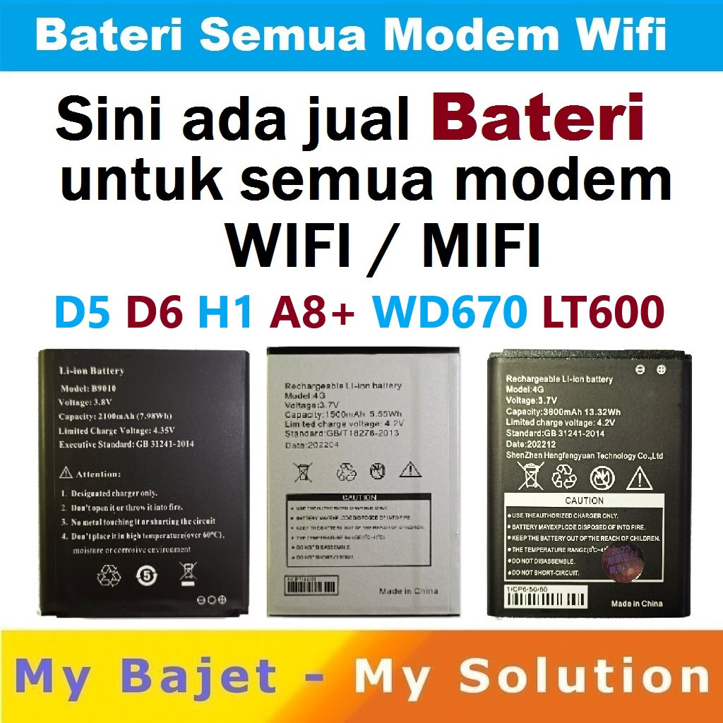 mifi Bateri Battery Pocket Portable Modem WiFi Hotspot MF836 MF60 D5 ...