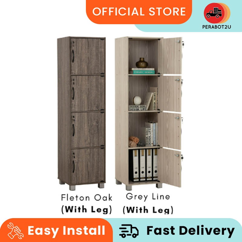 P2U 4 Door Storage Box With Lock / Almari Berkunci / Cabinet With ...