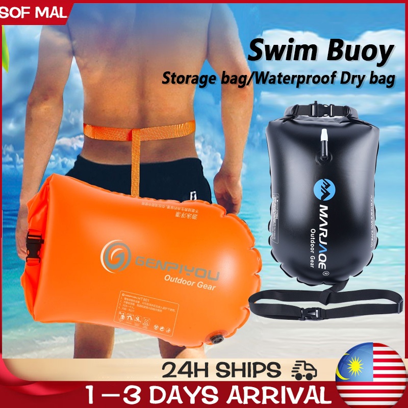 Highly Visible Safety Inflatable Open Water Swim Buoy Triathlon Ironman ...