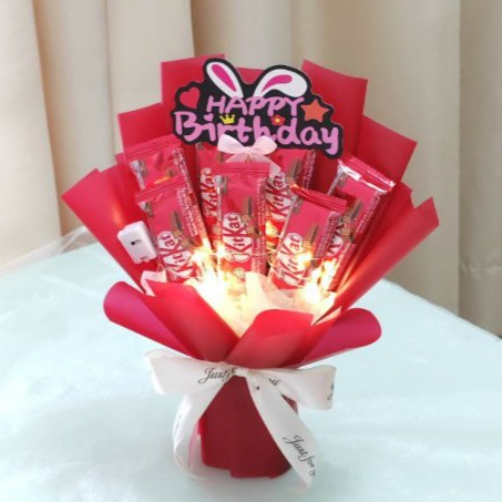 Ready Stock # Kit Kat bouquet # cute design # Birthday gift | Shopee ...