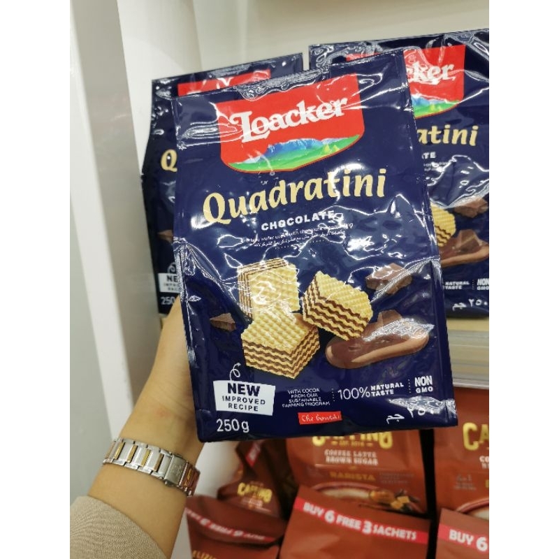 Loacker Quardatini Chocolate Biscuits Wafer 250g | Shopee Malaysia
