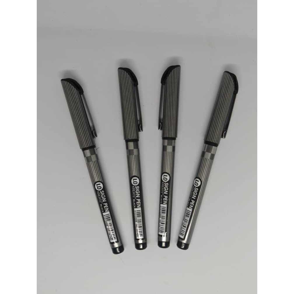 KREATI Pen Gel Tanda Tangan 1.0mm Hitam – Pen Dakwat Gel Halus untuk ...