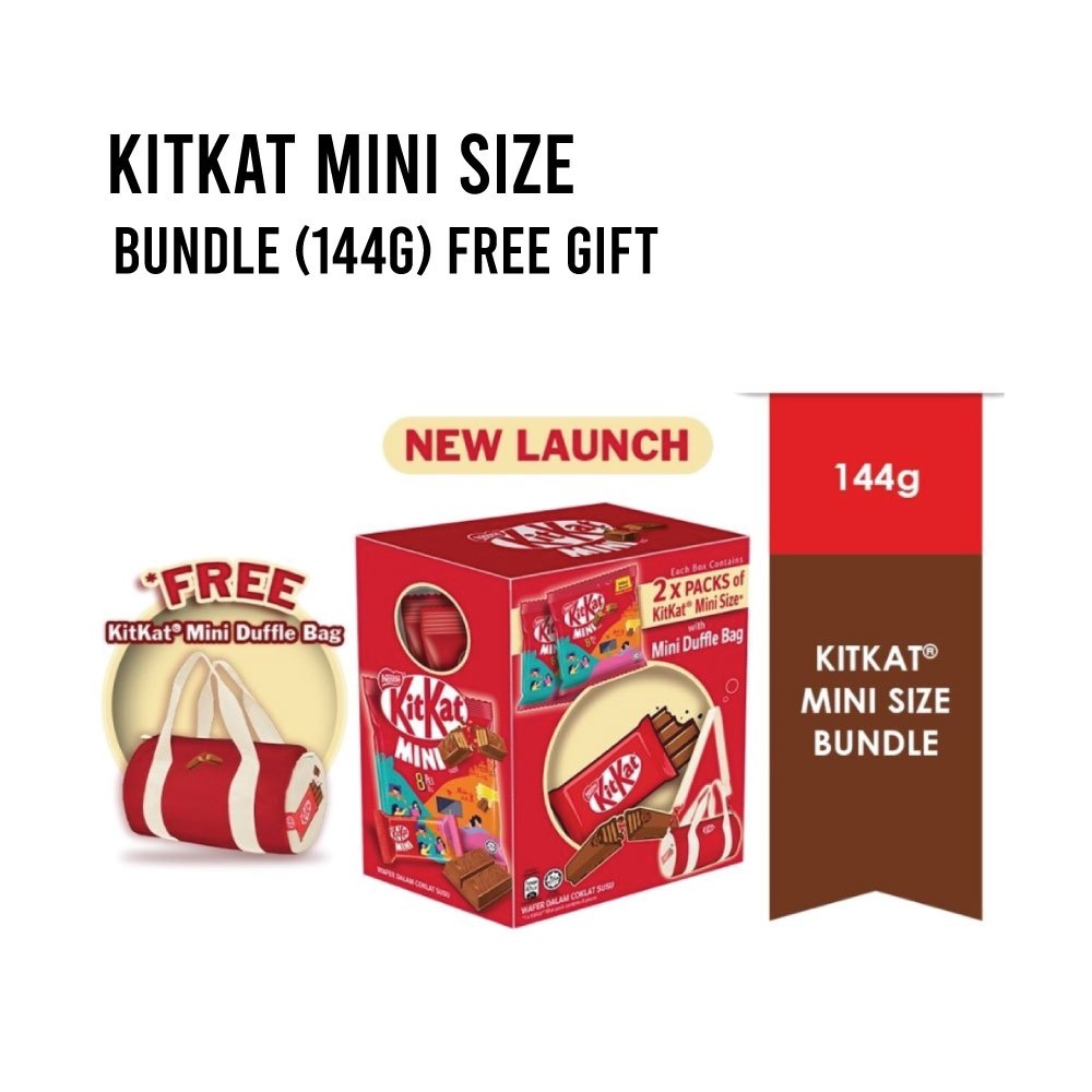 Chocolate / Coklat - KitKat 2 x Packs Size Mini (8pcs/pack) FREE KITKAT ...