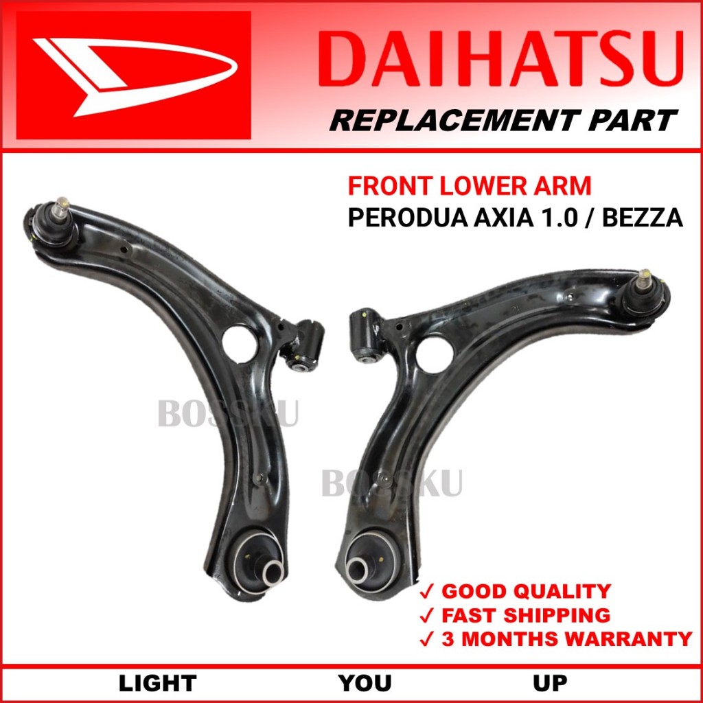 DEPAN FRONT LOWER ARM - PERODUA AXIA 1.0/BEZZA 1.0/1.3 - 1 SET 2 PCS ...