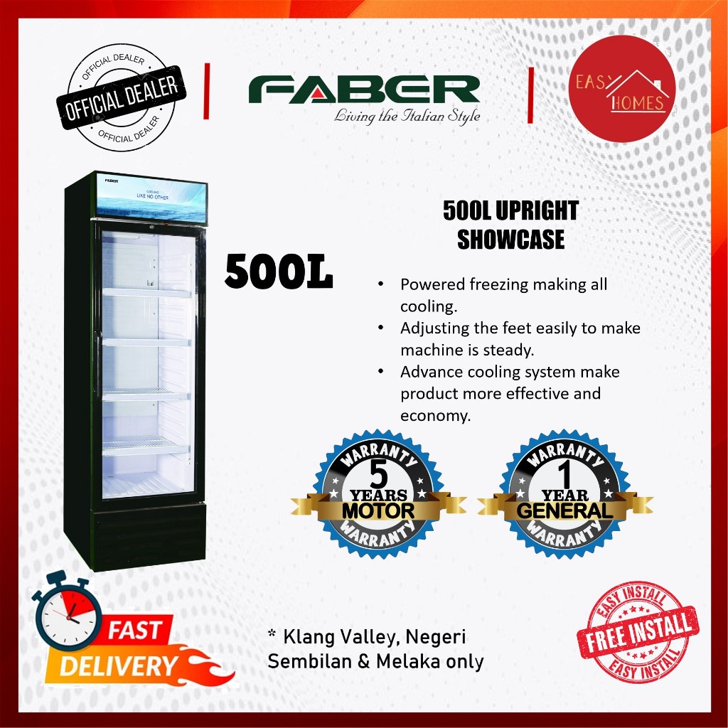Faber Chiller Showcase (500L) FRESCO SC 598H Fridge Refrigerator Peti ...