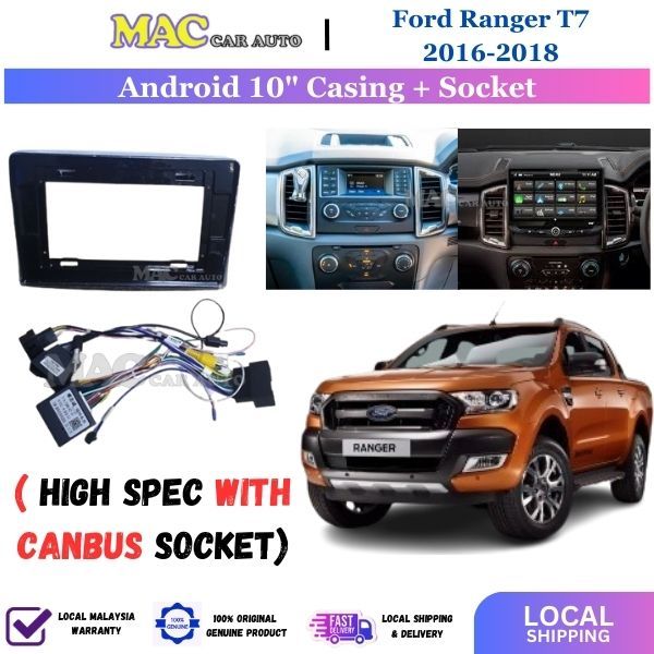 Ford Ranger T7 2016 - 2018 ( High Spec ) Android Player 10" inch Casing ...