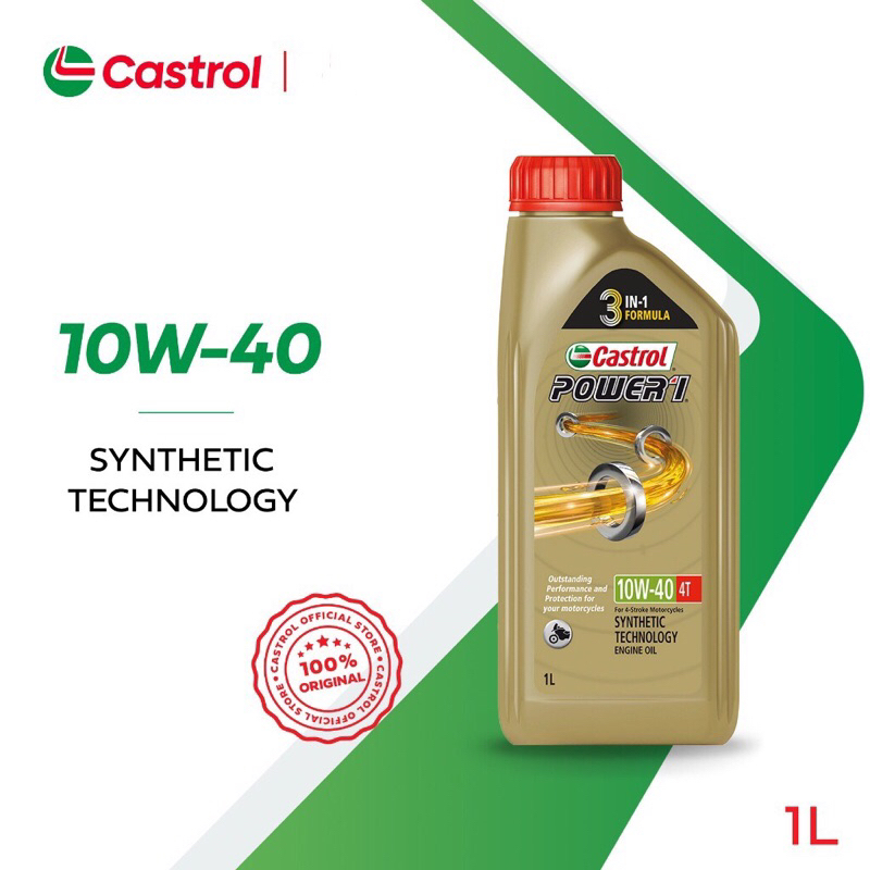 [TERMURAH] Castrol Power 1 Semi Synthetic 4T 10W 40 Engine Oil (PEWANGI ...