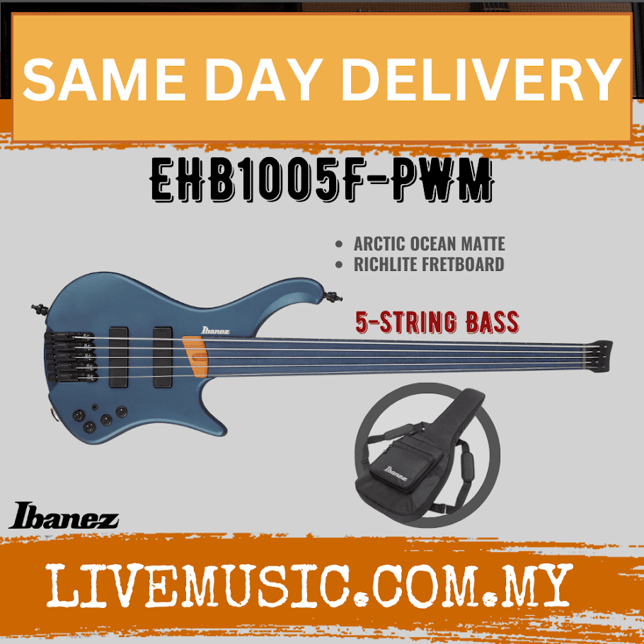 Ibanez EHB1005F-AOM Ehb Series 5-string Fretless Headless Electric Bass ...