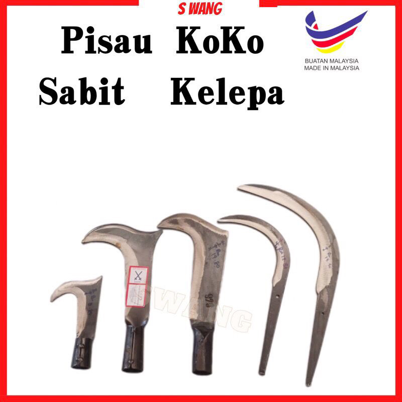 buatan malaysia sabit kelapa kecil dan besar,pisau koko. | Shopee Malaysia