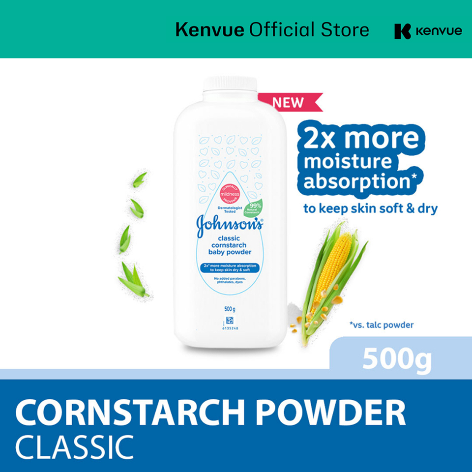 Johnson's Baby Classic Cornstarch Powder 500g | Shopee Malaysia