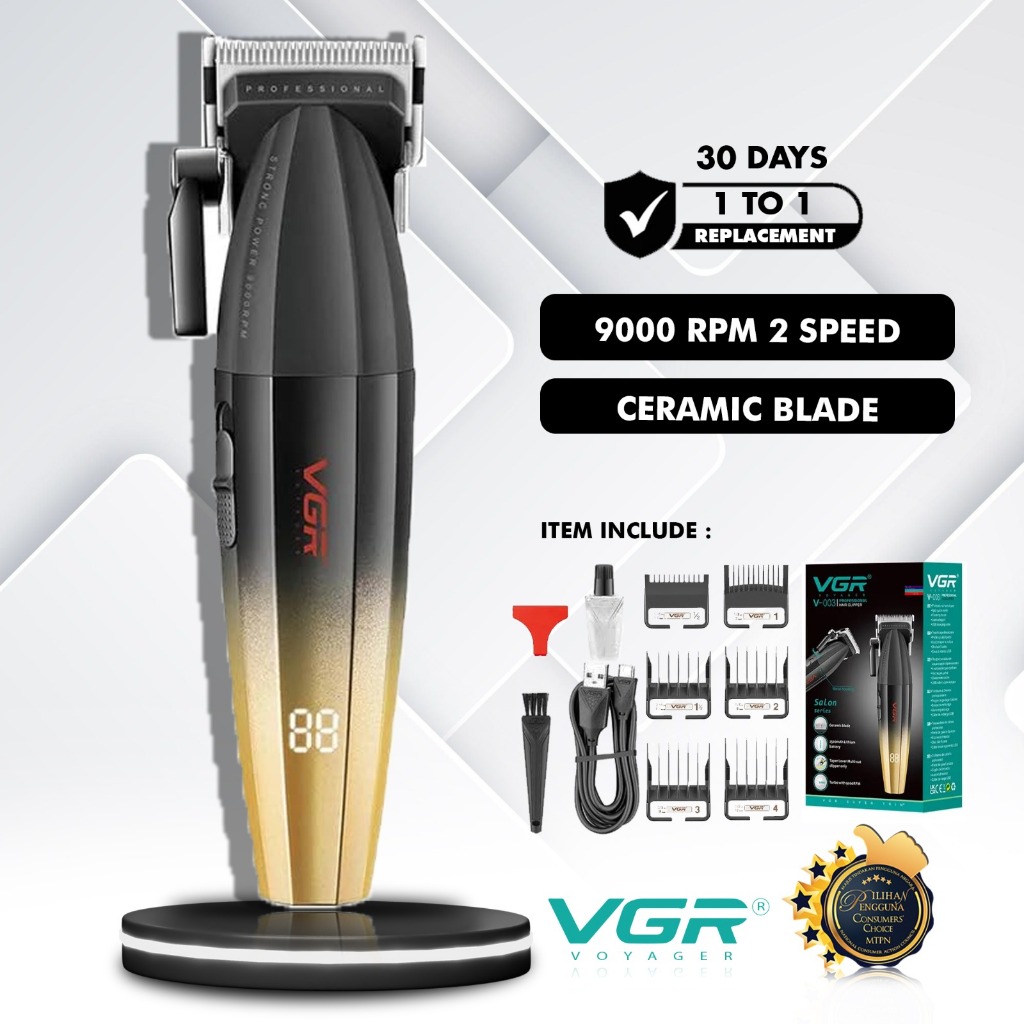 VGR 9000 RPM Professional Hair Trimmer Rechargeable Hair Clipper Barber ...