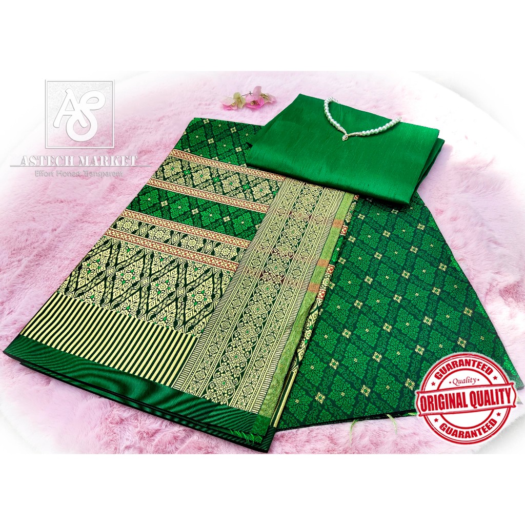 (Design Tradisional) Original Quality Thai Silk Set / Kain Tenunan ...