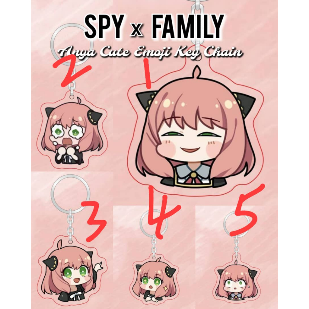 SPY X FAMILY Anime New Keychain Figures Cosplay Anya Forger Acrylic ...