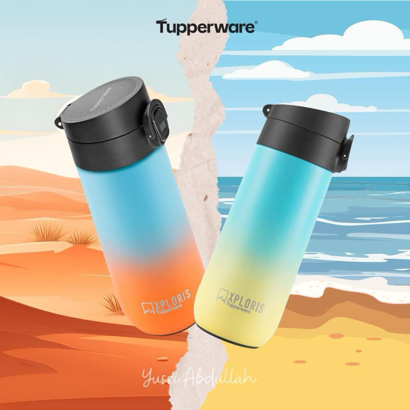 Tupperware Xploris easy open flask/thumbler/thermos - 1 pcs | Shopee Malaysia