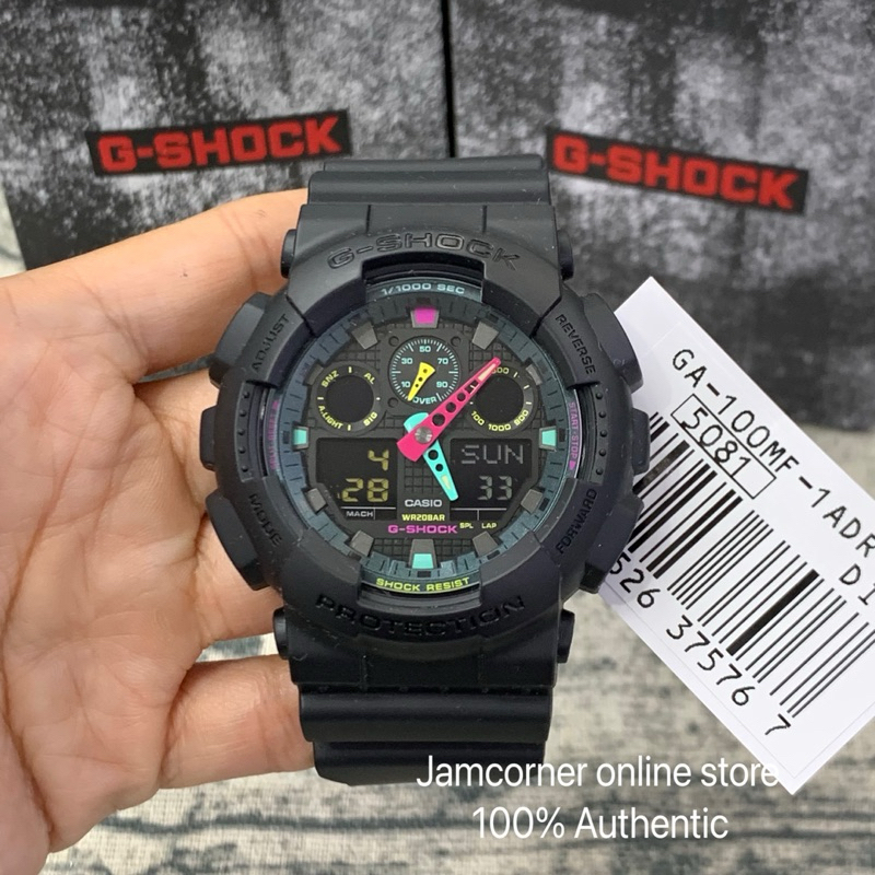 100% ORIGINAL CASIO G-SHOCK GA-100MF-1A matte black bezel and band MAN ...