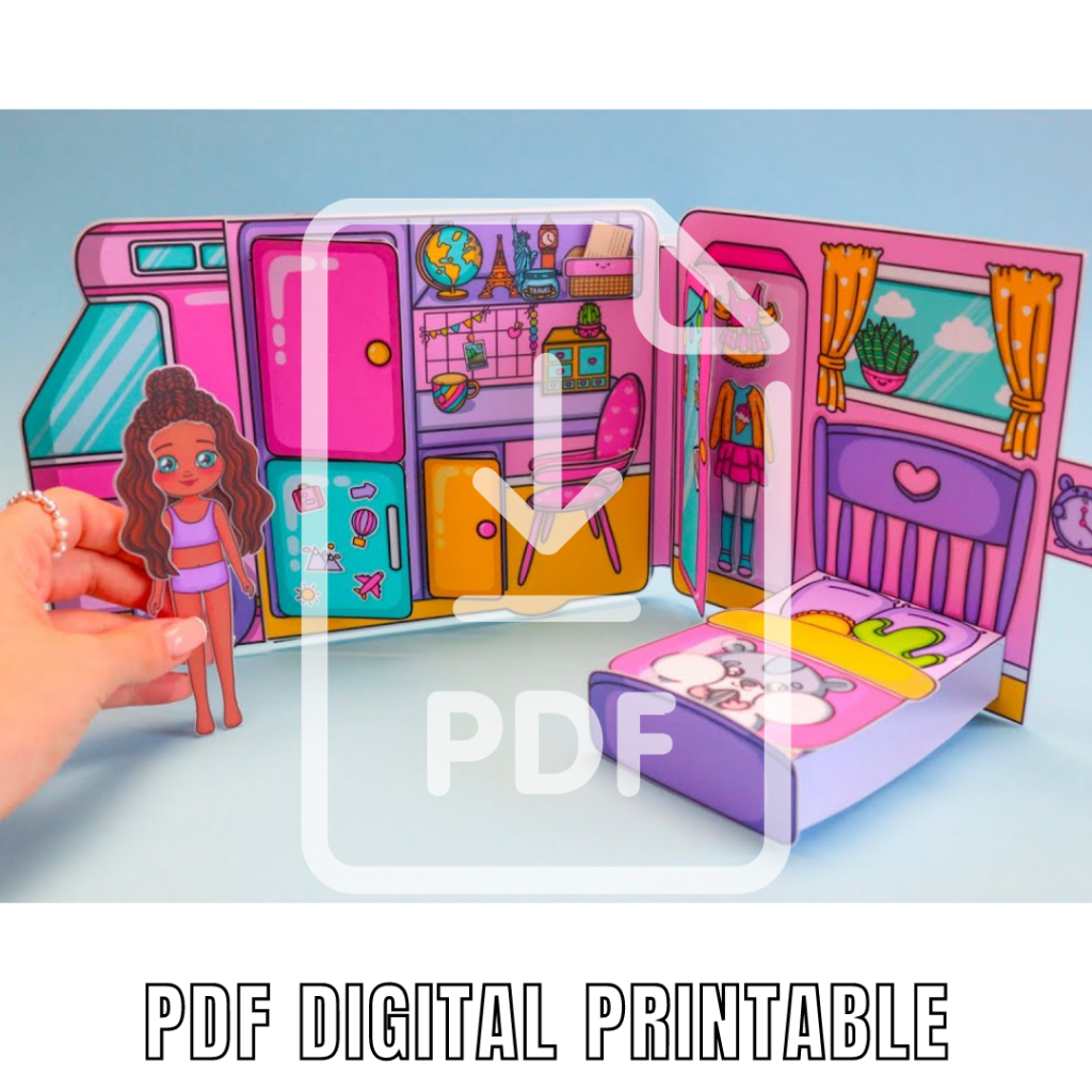 PDF DIGITAL PRINTABLE CAMPER PAPER DOLL PRETEND PLAY | Shopee Malaysia