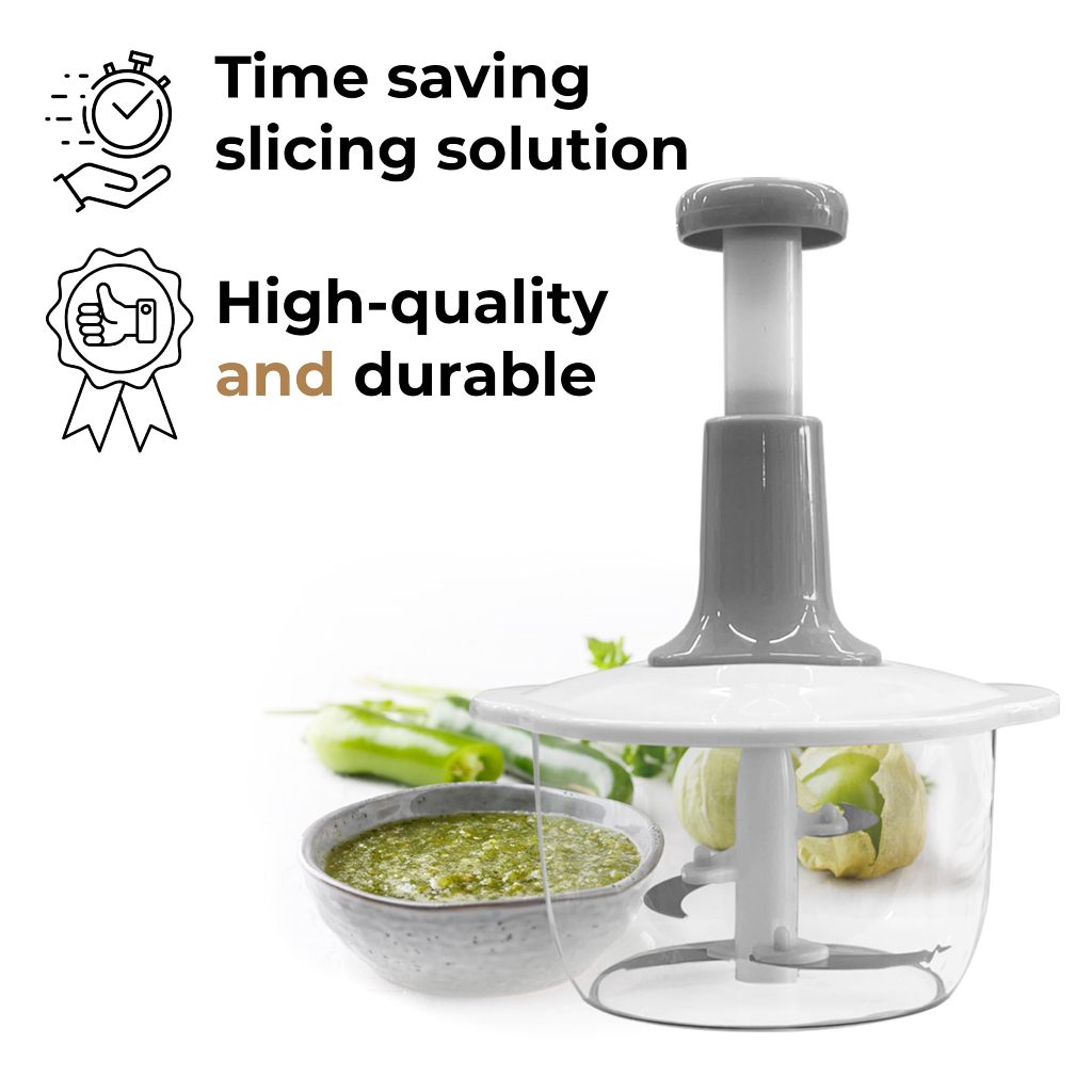 Push Vegetable Chopper, Manual Hand Press Food Processor to Chop ...