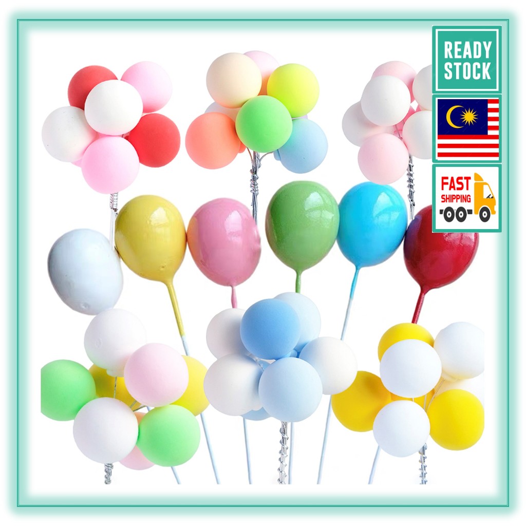 Colorful Clay PVC Balloon Topper Cloud Topper Cake Decoration Birthday ...