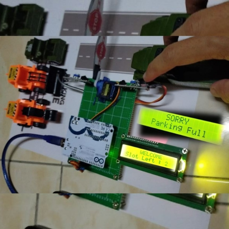 Project Parking Car Gate Infrared Sensor Servo Counter Projek RBT Tahun ...