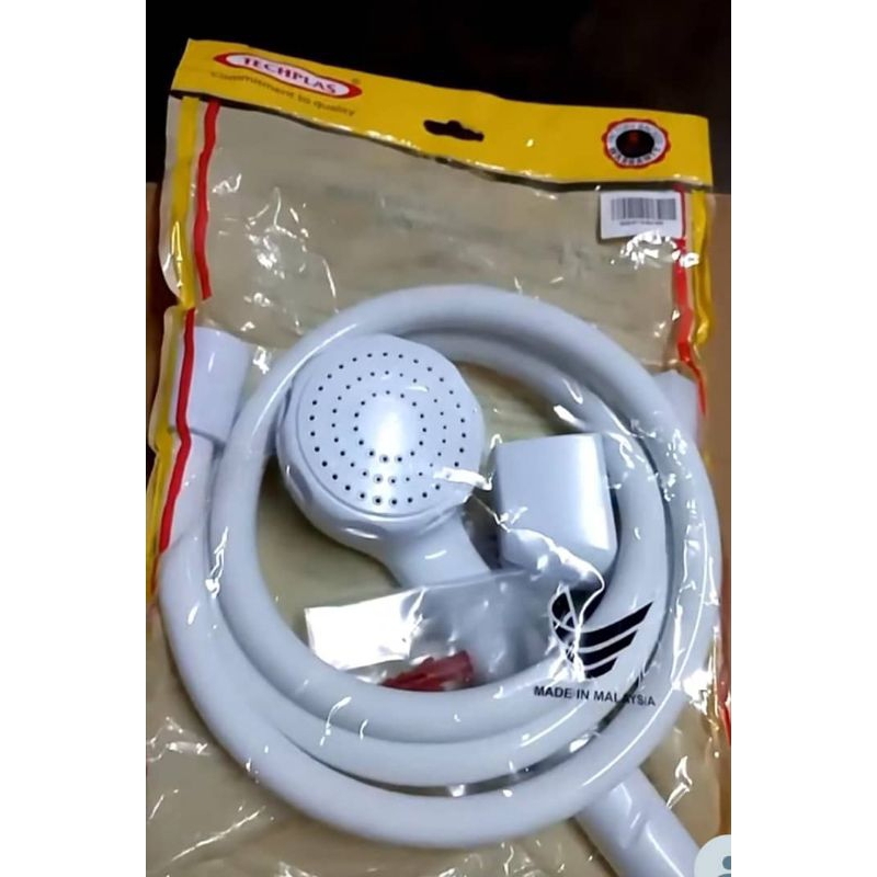 Techplas Plastic Hand Shower Set C/w Plastic Hand Shower & Flexible ...