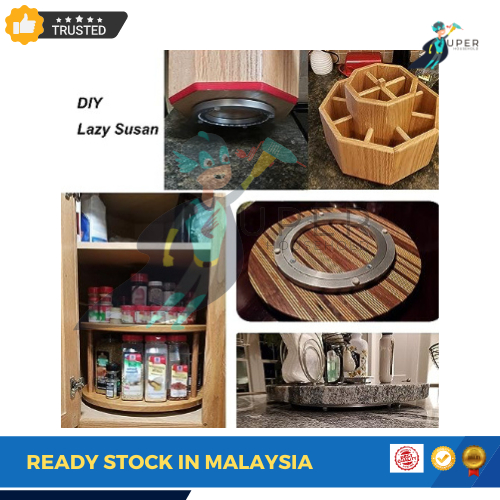 Aluminium Swivel Base Dining Table Turning Lazy Susan Plate Alat Bulat ...