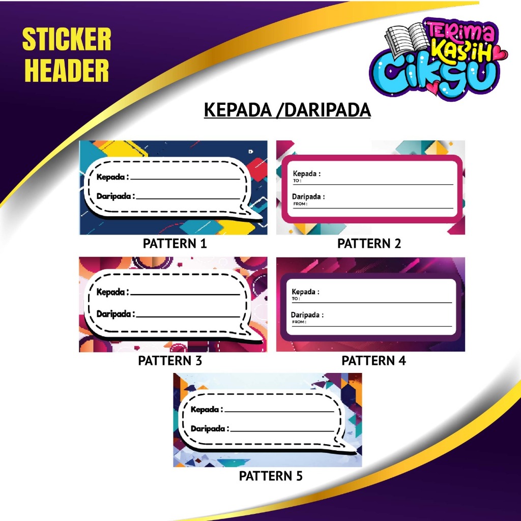 56pcs 6x3cm Sticker Hari Guru Kepada Cikgu Daripada Murid | Shopee Malaysia