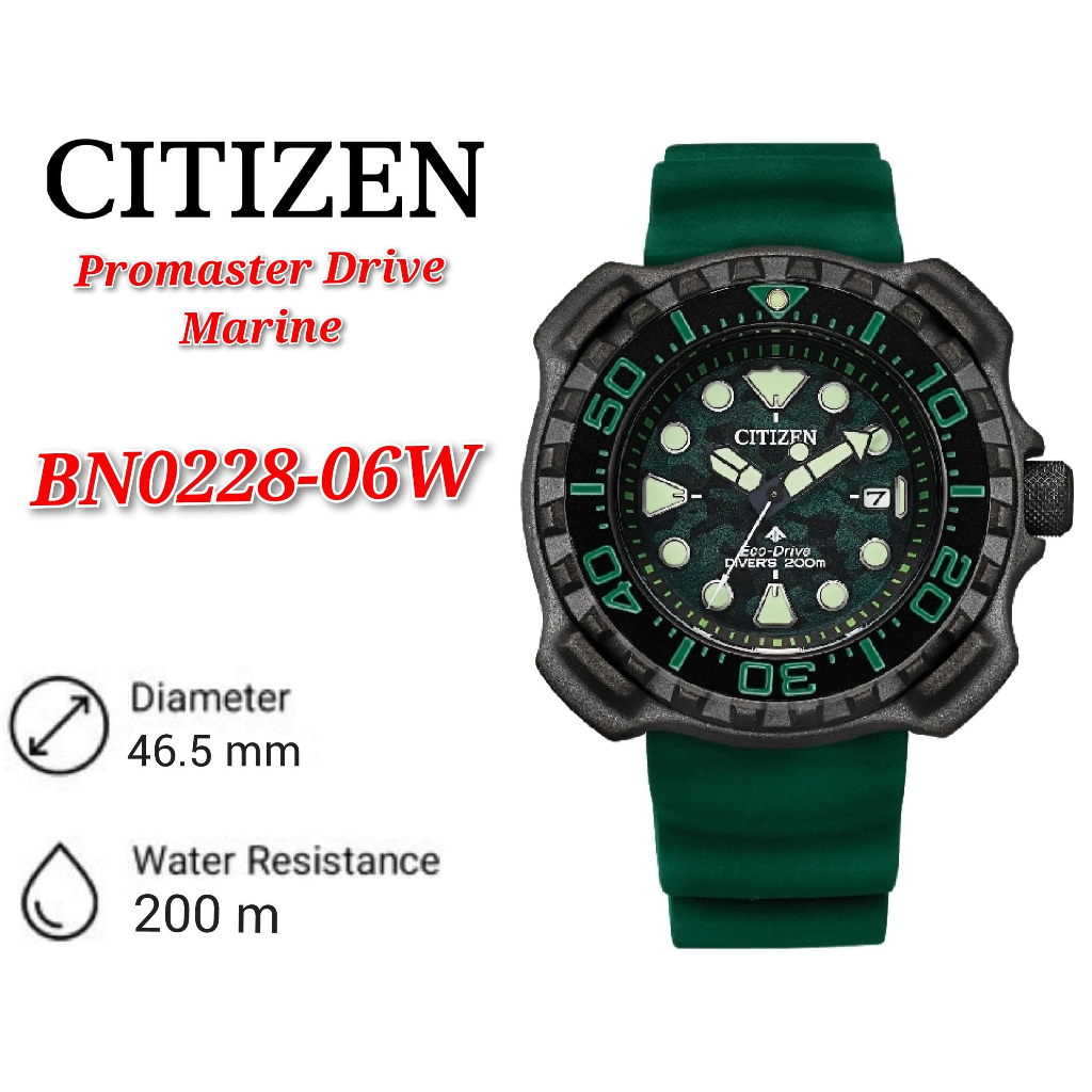 Citizen Promaster BN0228-06W Eco-Drive 200M Diver Super Titanium Case ...
