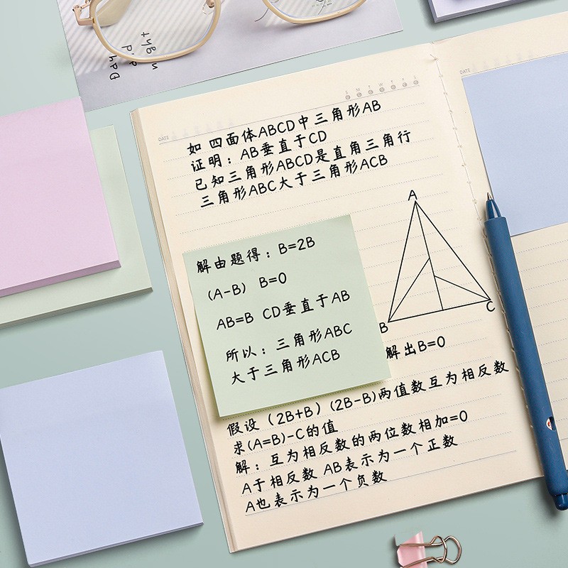[clearance] Muji Style 400Pcs Sticky Notes Colorful Memo Label Sticker ...