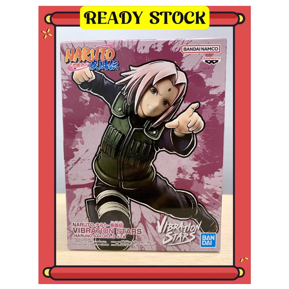 【100% ORI 🇯🇵】 【HARUNO SAKURA】NARUTO SHIPPUUDEN VIBRATION STARS BANPRESTO FIGURE 火影忍者 正版 日版 鸣人 ...