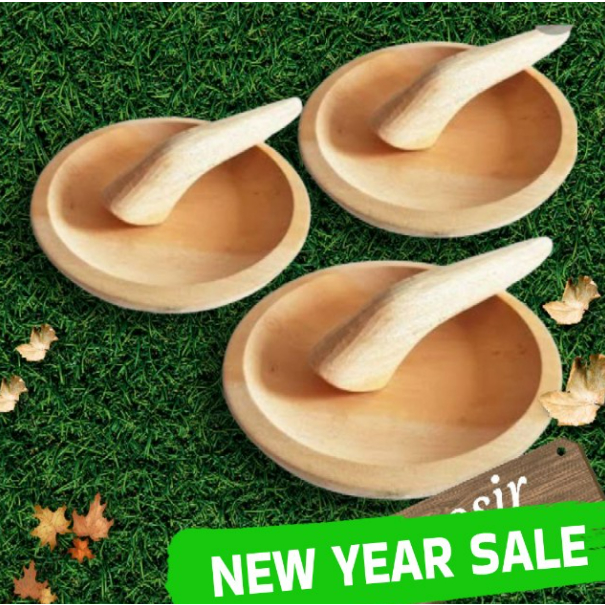 Cobek Kayu Ulekan /Wooden mortar/Cili Mortar/Round Mortar Wood Ulekan ...