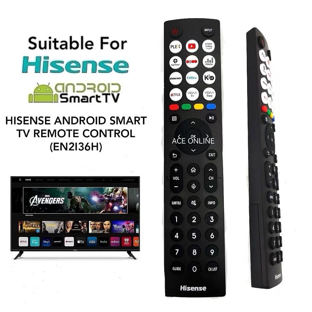 Replacement For HISENSE ANDROID SMART TV REMOTE CONTROL (EN2I36H) | Shopee Malaysia