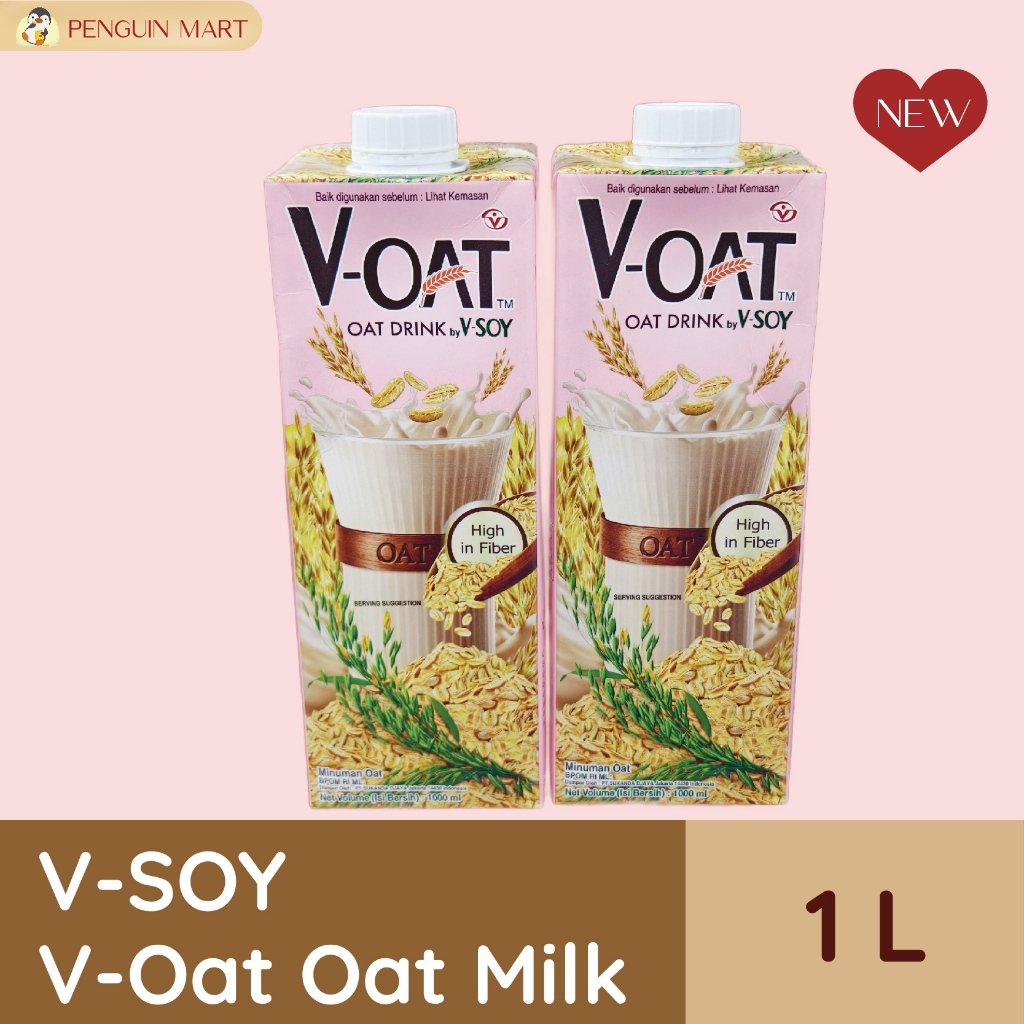 V-Oat Oat Drink (1L) Vsoy Oatmilk 1 Litre 燕麦奶1公升 Plantbase Milk/Vegan ...