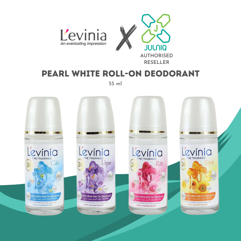 LEVINIA Pearl White Roll-on Deodorant Range 55ml | Shopee Malaysia