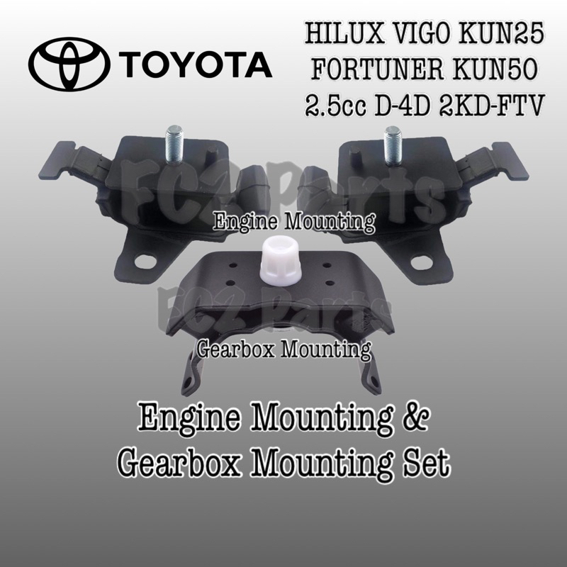 OEM Thailand 1set 3pcs Toyota Hilux Vigo KUN25 Fortuner KUN50 2.5cc D ...