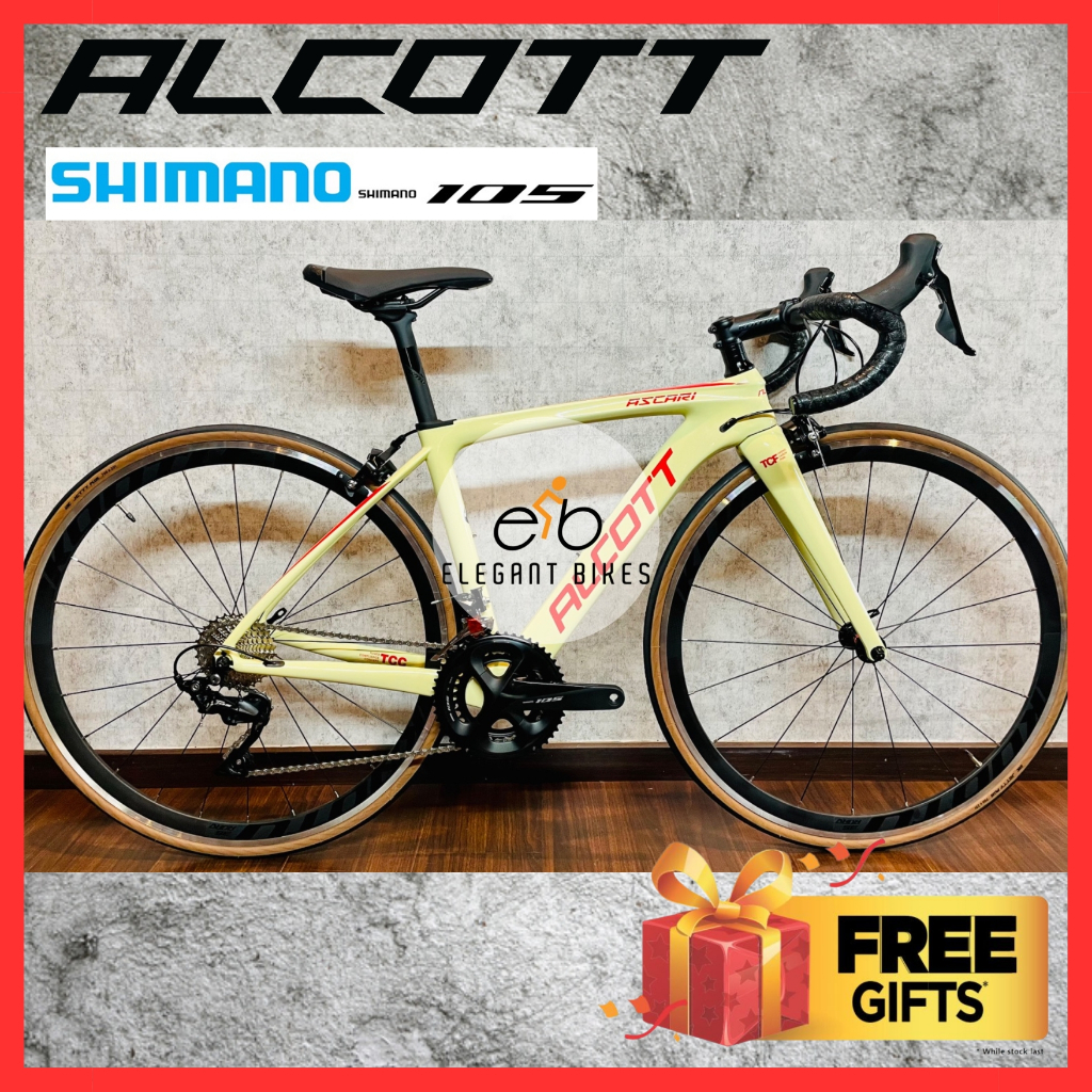 ALCOTT ASCARI LITE 11 SPEED SHIMANO 105 R7000 CARBON FRAME ROAD BIKE ...