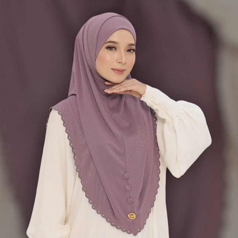 TUDUNG SARUNG AIRIS | SYRIA COTTON RIBBED PREMIUM | ADA BATU. | Shopee Malaysia