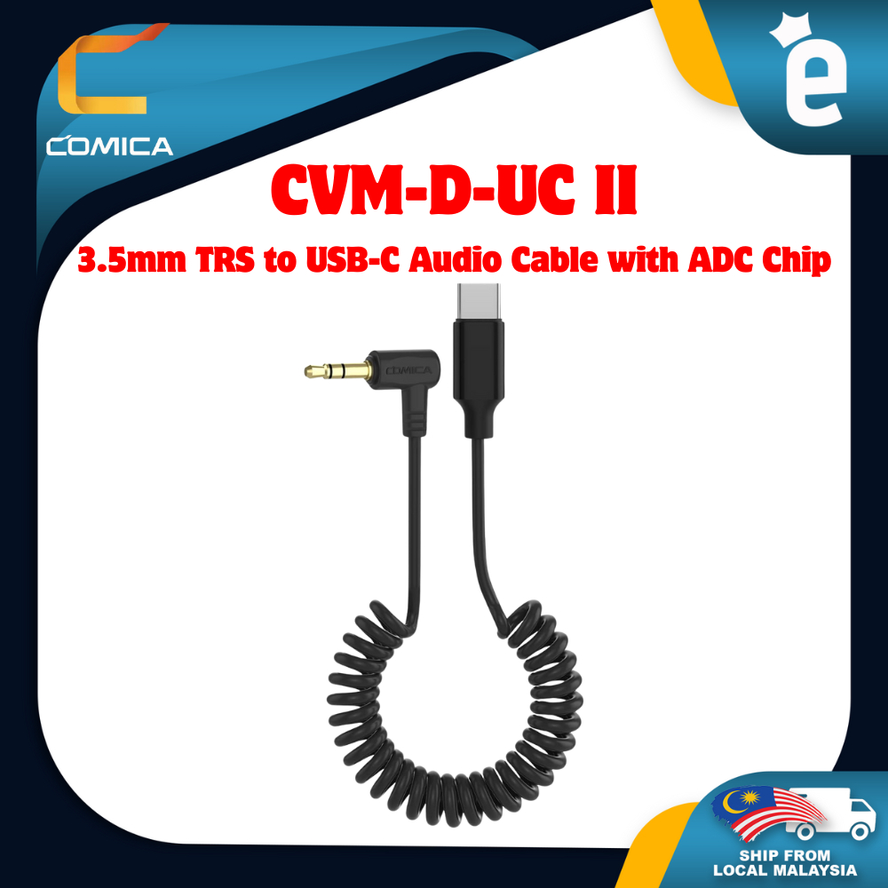 COMICA CVM-D-UC II 3.5mm TRS to USB-C Audio Cable with ADC Chip ...