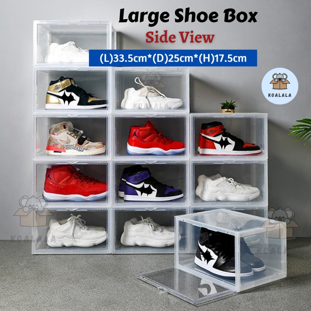 Premium Transparent Hard Case Shoe Box Side View Shoe Box Shoe Box ...