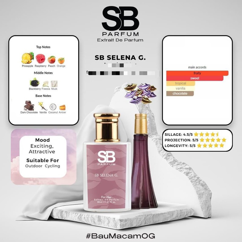 30ML SB PARFUM / SB SELENA G original sugarbomb 💯 | Shopee Malaysia