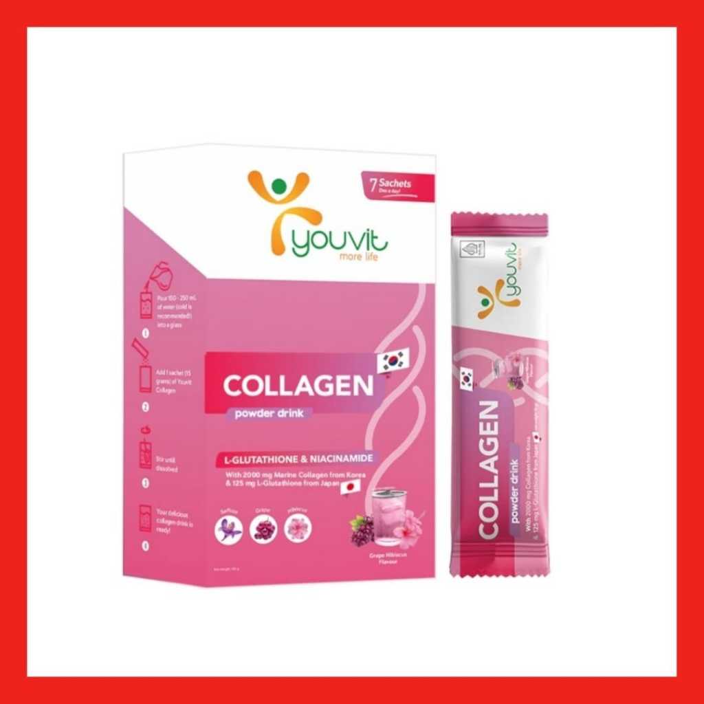 YOUVIT COLLAGEN POWDER DRINK (7 SACHETS) - SKIN FIRMING / GLOWING ...