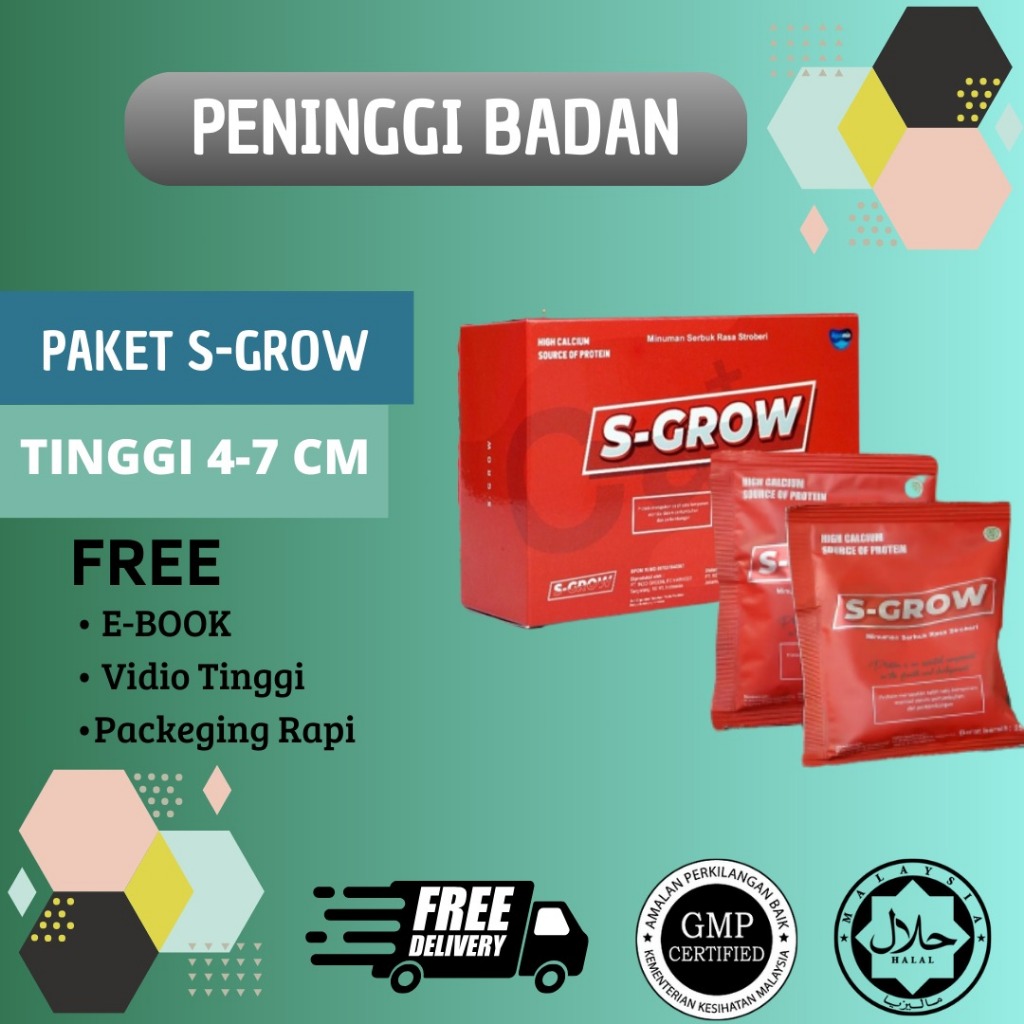 SUSU TAMBAH TINGGI BADAN S-GROW VIRAL KAT MALAYSIA UNISEX BERJAYA ...