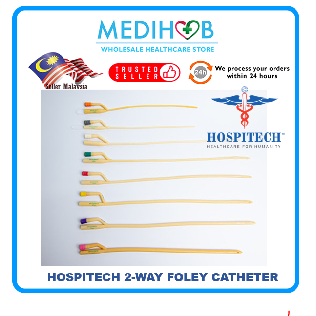 Hospitech/Connecx 2 Way Standard Foley Catheter - Silicone Bonded with ...