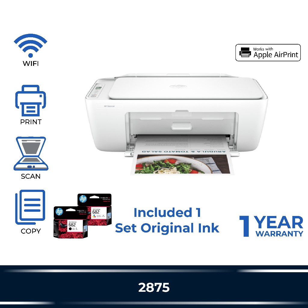 HP DeskJet Ink Advantage 2875 All-in-One Printer HP 2875 Printer / HP ...