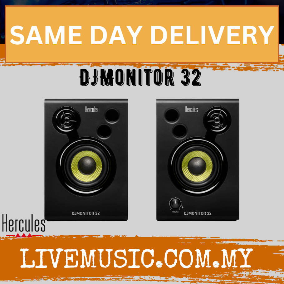 Hercules DJ DJMonitor 32 Active DJ Studio Monitors - Pair ( DJMONITOR32 ...