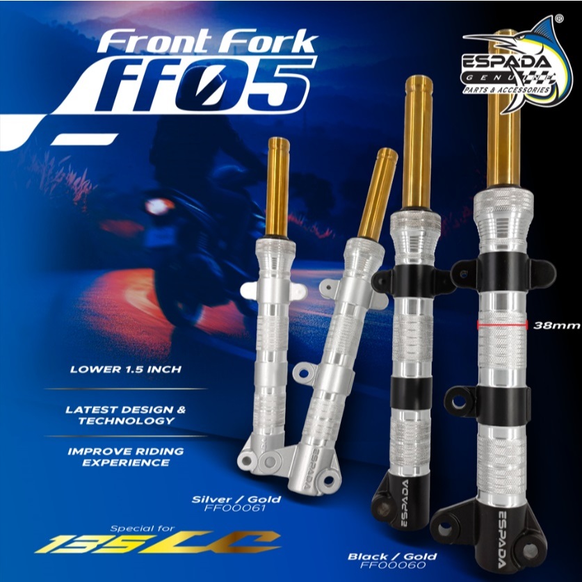 Fork Lay CNC Espada Lower 1.5 Gold Tube LC135 4S 4Speed Fork CNC FORK ...