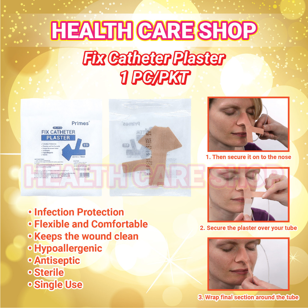 Primes Sterile Hypoallergenic Fix Catheter Plaster (1pc/pkt) Size 82mm ...