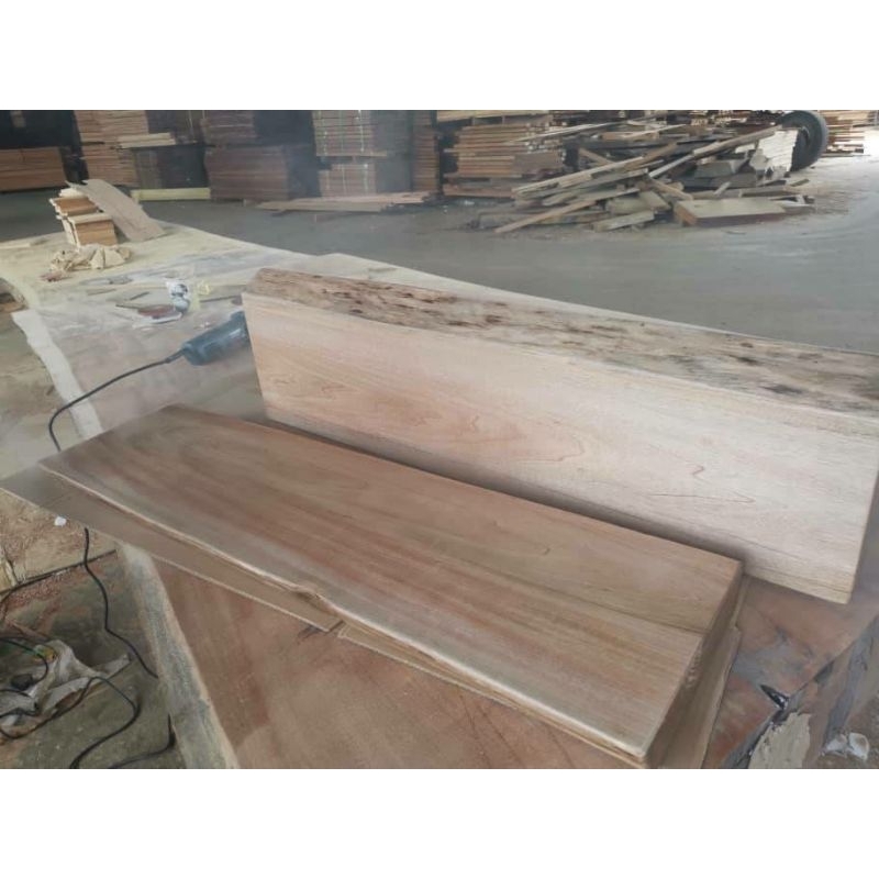 5CM(T) inch x 71CM(W) = 182CM(L) (Malaysia Walnut) Surian Batu Live ...