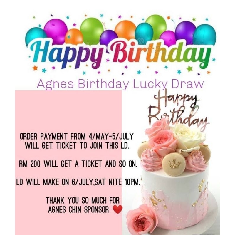 Announcement for Agnes birthday Lucky draw | Shopee Malaysia