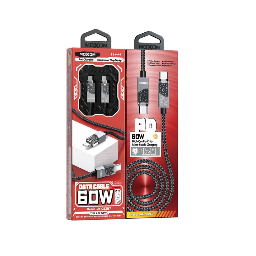 Moxom MX-CB257 PD Type-C to Type-C PD60W PD36W 1200mm Mech Fast Charge ...